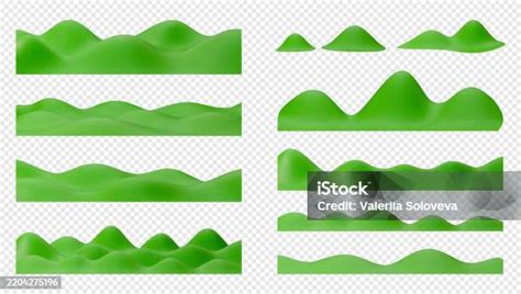 3d 녹색 언덕과 산 세트 여름 풍경 디자인 요소 벡터 고립 된 그림 언덕에 대한 스톡 벡터 아트 및 기타 이미지 언덕 3
