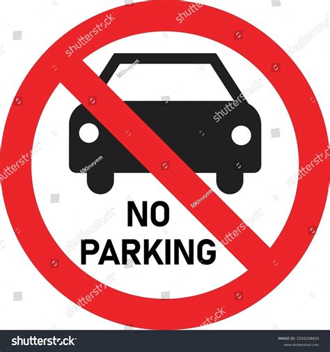 No Parking Sign Car Parking Not Stock Vector Royalty Free 2310258833 Shutterstock