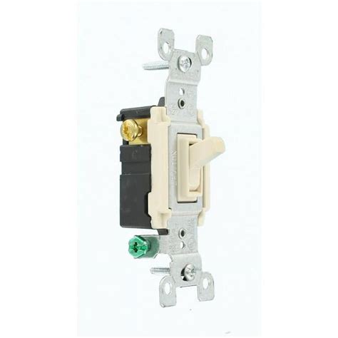 Leviton 15 A 120 V Light Almond Toggle Switch Light Almond