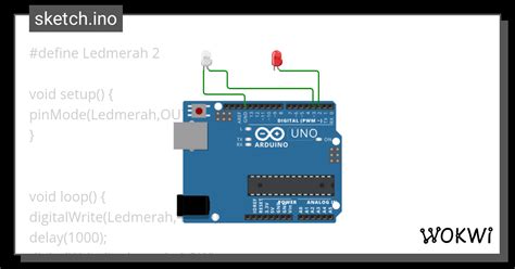 Lampu Menyala Wokwi ESP32 STM32 Arduino Simulator