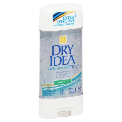 Dry Idea Antiperspirant And Deodorant Unscented Clear Gel