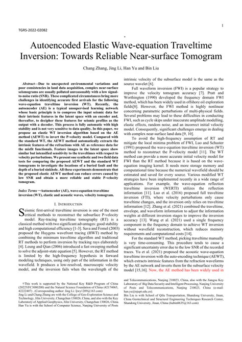 Pdf Autoencoded Elastic Wave Equation Traveltime Inversion Toward Reliable Near Surface Tomogram