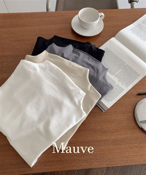 모브 114col 베이직 기모 목넥 하프넥 폴라티 이너 티셔츠 터틀넥 반폴라 겨울 반팔티 하객룩 오피스룩