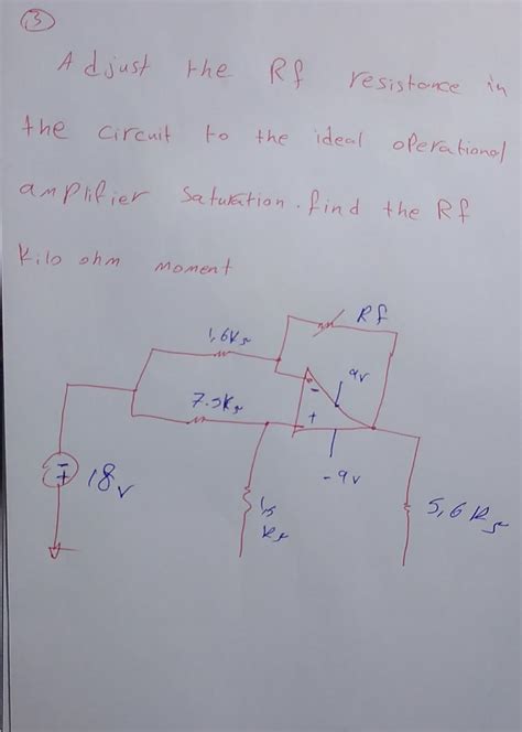 Solved Adjust The Rf Resistance In The Circuit To The Ideal Chegg Com