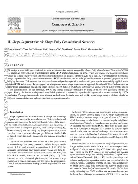 Pdf 3d Shape Segmentation Via Shape Fully Convolutional Networks