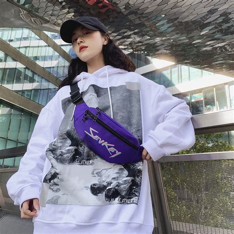 Badu Bg Мъже жени светлоотразителна чанта за кръста раници мъжка чанта за гърдите чанта за