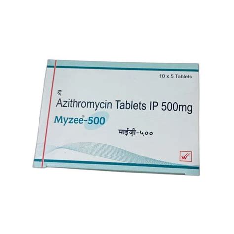 Azithromycin 500mg Tablets 10 X 5 Tablets Packaging Stored In Dry Place As Directed By