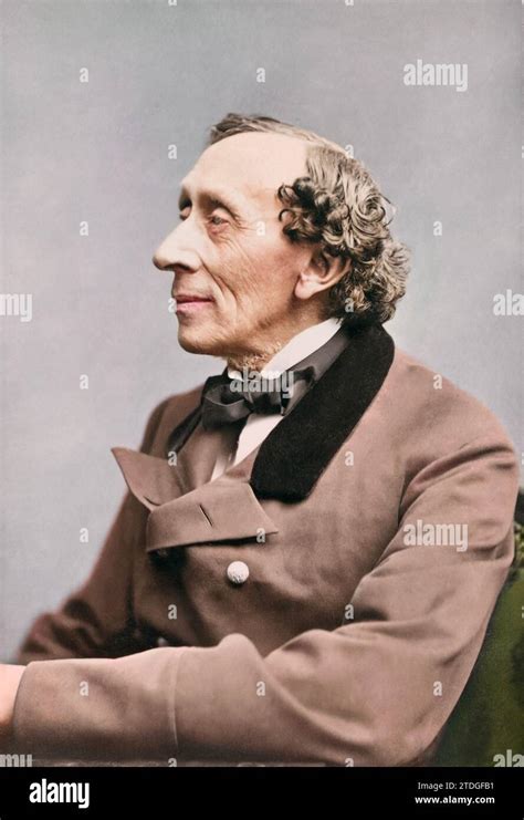 A Portrait Of The Danish Writer Hans Christian Andersen Date 10