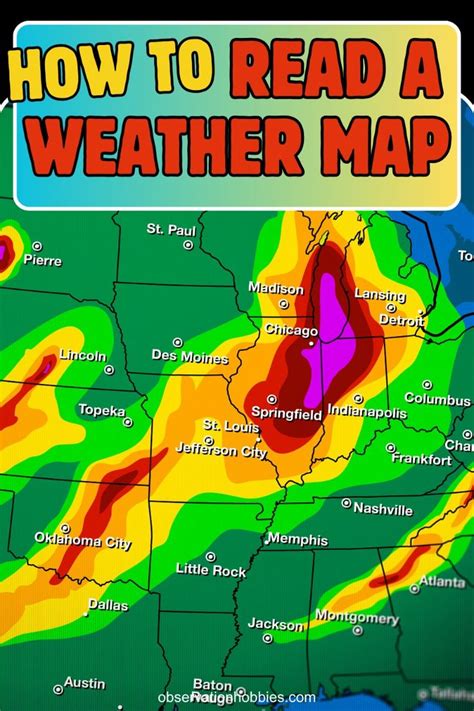 How To Read A Weather Map In Weather Map Weather Data Weather