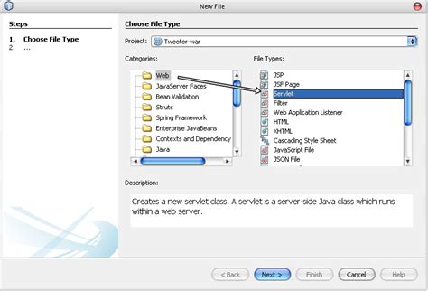 Online Tweeter Enterprise Application Creating A Servlet Named Tweetssubmit In Netbeans Web