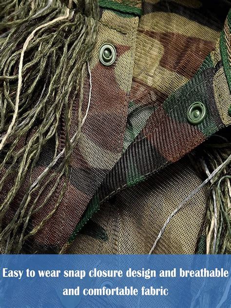 Lightweight 5 In 1 Ghillie Suit With Wool String Design Suitable For Outdoor Photography Bird