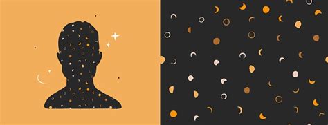 손으로 그린 벡터 추상 스톡 플랫 그래픽 일러스트 세트 로고 요소 은하 공간의 보헤미안 점성술 마법 예술 초승달 별 태양과