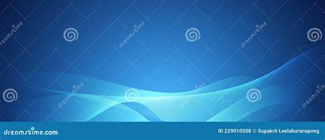 Abstract Blue Technology Wave Design Digital Network Background