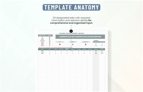 Administration Vendor Evaluation Matrix Template In Excel Google Sheets Download Template Net