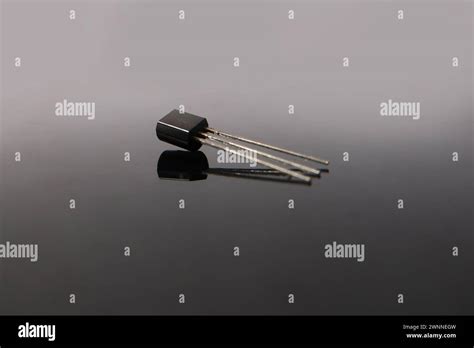 Transistor Semiconductor Electronic Component Isolated On The Black