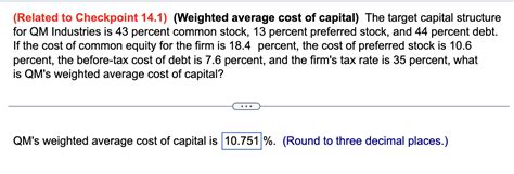 Solved Related To Checkpoint 141 Weighted Average Cost