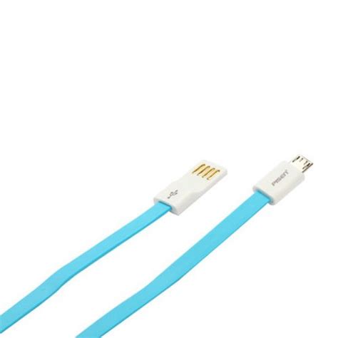 Pisen สาย Micro Usb เเบบเเบน ความยาว 80cm Blue ของแท้ประกันศูนย์ไทย Shopee Thailand