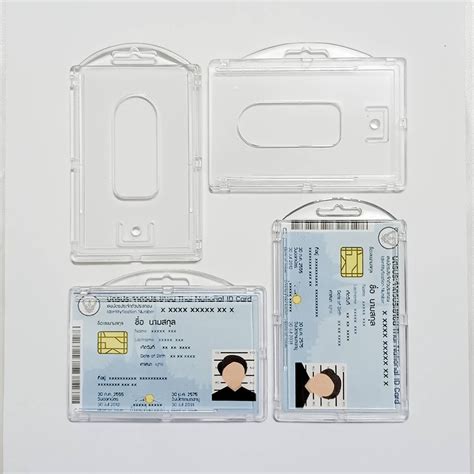 กรอบป้ายชื่อพนักงาน กรอบป้ายชื่อแนวตั้ง แนวนอน กรอบป้าย กรอบใส่บัตร กรอบใส่บัตรประจำตัว Shopee