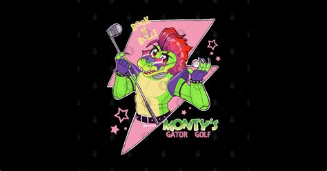 Montys Gator Golf Fnaf Sticker Teepublic
