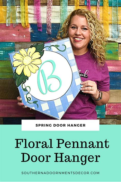 Spring Floral Pennant Door Hanger