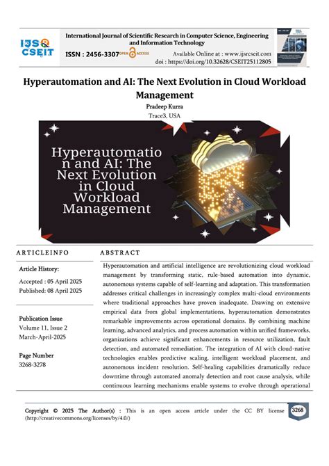 Pdf Hyperautomation And Ai The Next Evolution In Cloud Workload Management
