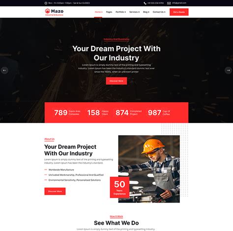 Mazo Industry And Factory Bootstrap 5 Html Template Rtl