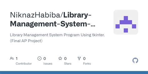 Github Niknazhabibalibrary Management System Tkinter Gui Library Management System Program