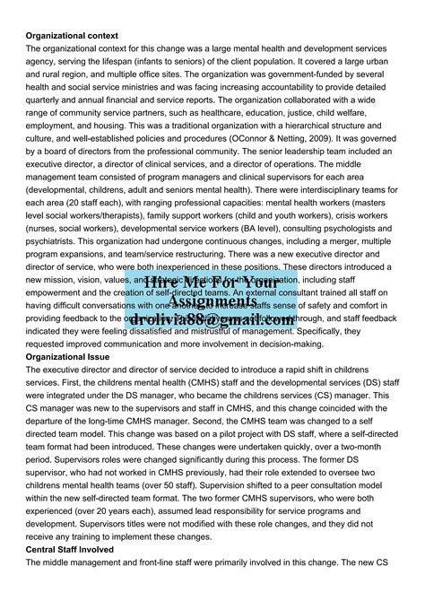 Organizational Context The Organizational Context For This Pdf