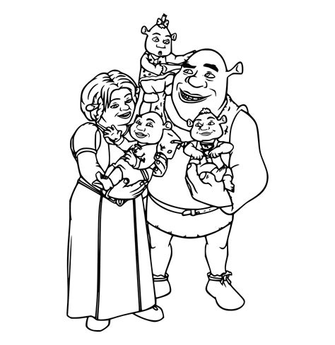 Obitelj Shrek Bojanje Coloringlib