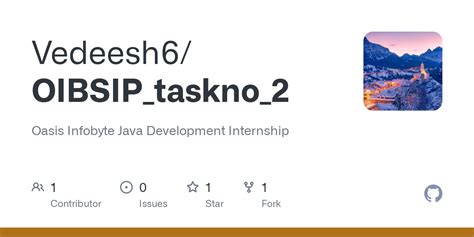 github vedeesh6 oibsip taskno 2 oasis infobyte java development