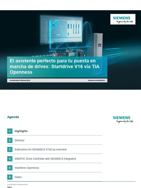 El Asistente Perfecto Para Tu Puesta En Marcha De Drives Startdrive V16 Vía Tia Openness Pdf