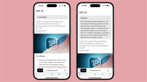 Here Are All Of The Apple Intelligence Features In Ios 181 Macrumors