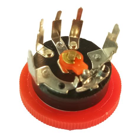 Switched Transistor Radio Volume Control Potentiometer And 21mm Red