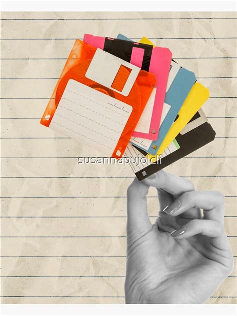 The Floppy Disk Flashback A Retro And Playful Design Sticker For Sale By Susannapujolcli