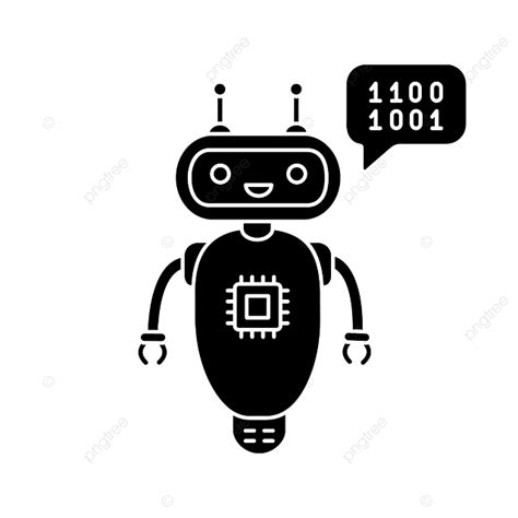 Chatbot Coding Glyph Icon Talkbot Helper Virtual PNG And Vector With