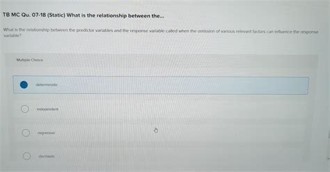 Solved TB MC Qu Static What Is The Relationship Chegg