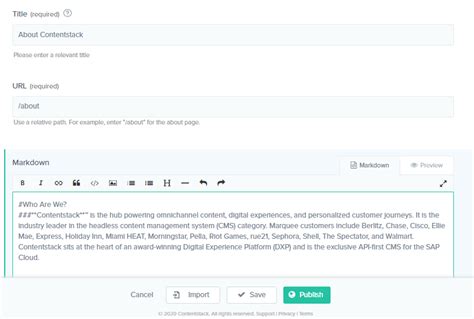 About Markdown Field