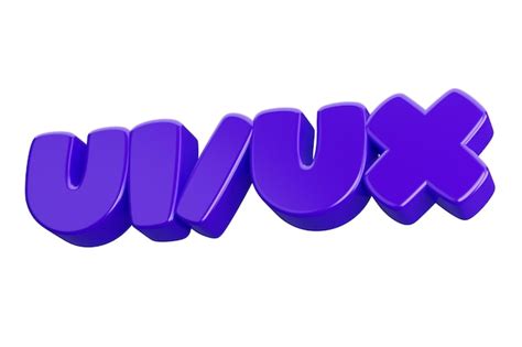 Premium Photo Ui Ux 3d Word Text