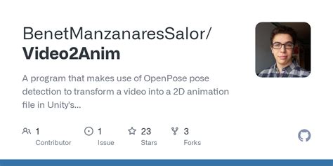 GitHub BenetManzanaresSalor Video2Anim A Program That Makes Use Of OpenPose Pose Detection To