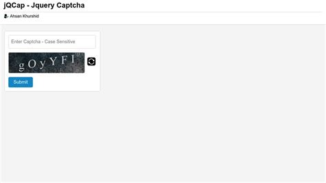 Jqcap Jquery Captcha Widget