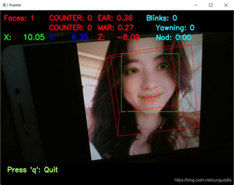 Dlib模型之驾驶员疲劳检测三（瞌睡点头）疲劳检测 点头 Csdn博客