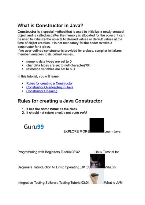 What Is Constructor In Java What Is Constructor In Java Constructor Is A Special Method That