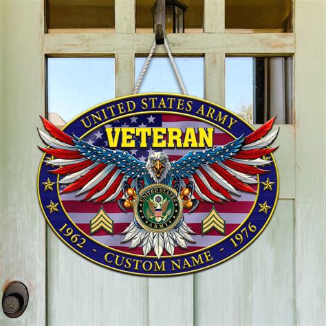 Us Army E 7 Army Sergeant First Class 2 Layers Wooden Sign 8x8in