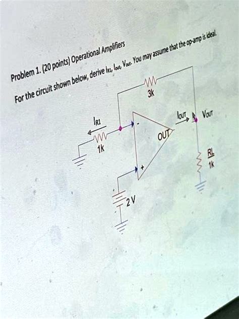 Solved Texts Operational Amplifiers For The Circuit Shown Below