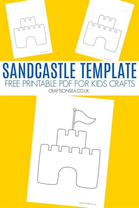 Sandcastle Template FREE Printable PDF Crafts On Sea