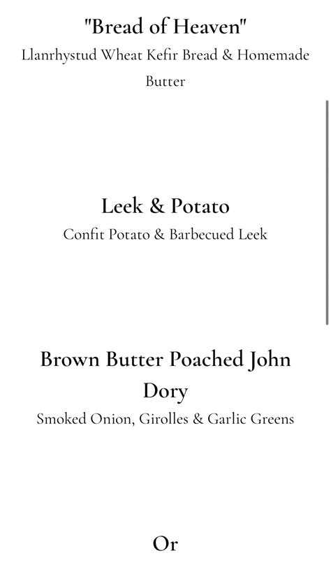 The Jackdaw Conwys Full Menu Online