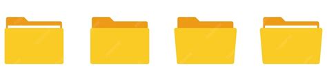 Premium Vector Different Folder Icon Set Opened And Closed Folders Collection Flat Open Folder