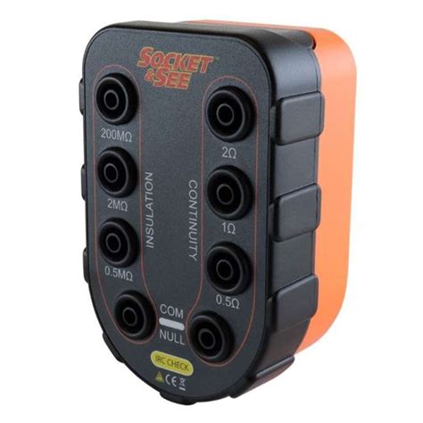 Socket And See Irc Check Insulation And Continuity Resistance Calibration Check Box Testermans