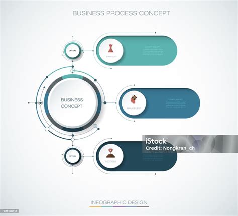벡터 Infographic 3d 원형 레이블 템플릿 디자인입니다 비즈니스 개념 3 숫자 옵션 Infograph 0명에 대한 스톡