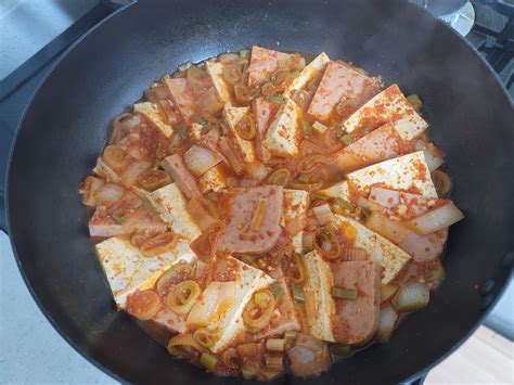 밥도둑 스팸 두부 짜글이